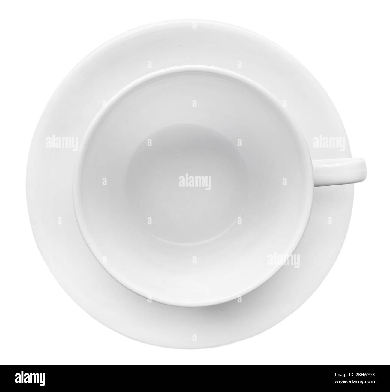 Top view of empty cup, isolated on white Stock Photo - Alamy