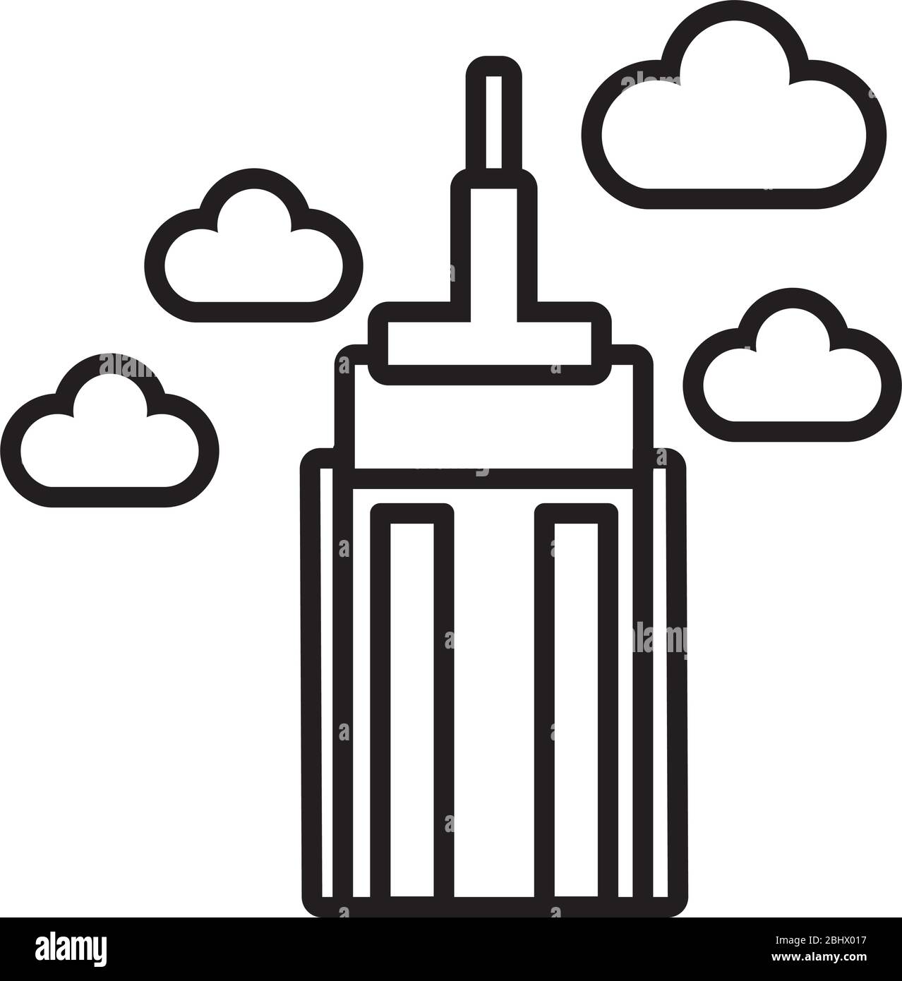 skyscraper building line style icon Stock Vector Image & Art - Alamy