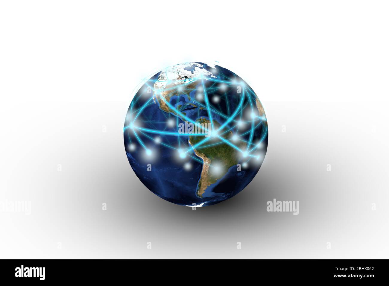 Technology information of world network internet and connection concept ...