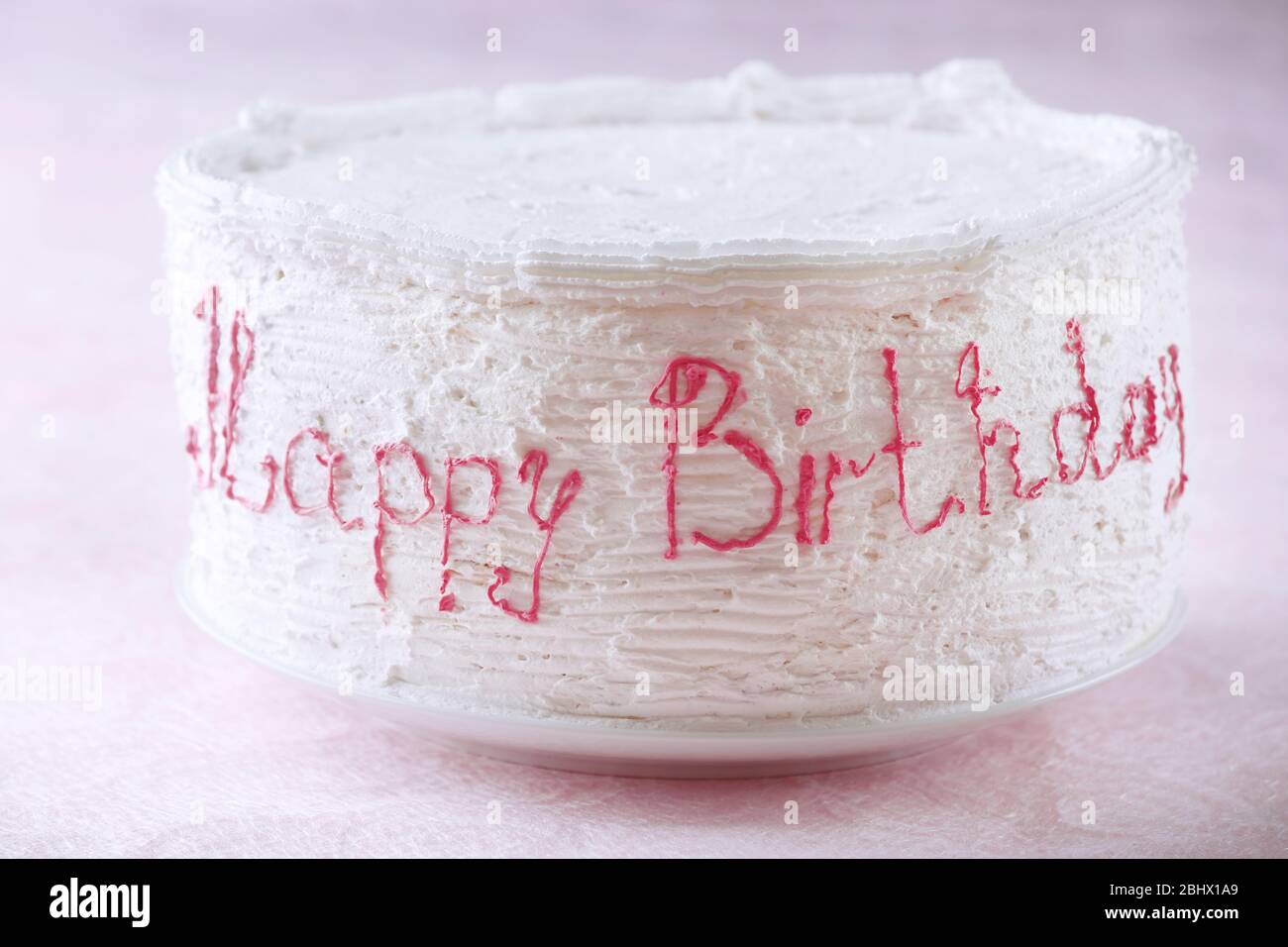 Birthday cake on light background Stock Photo - Alamy