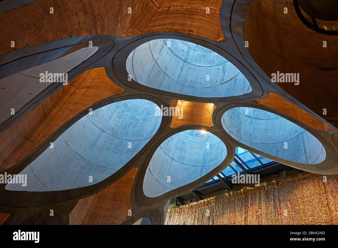 Interior of Zeitz Museum of Contemporary Art Africa (built in old grain ...