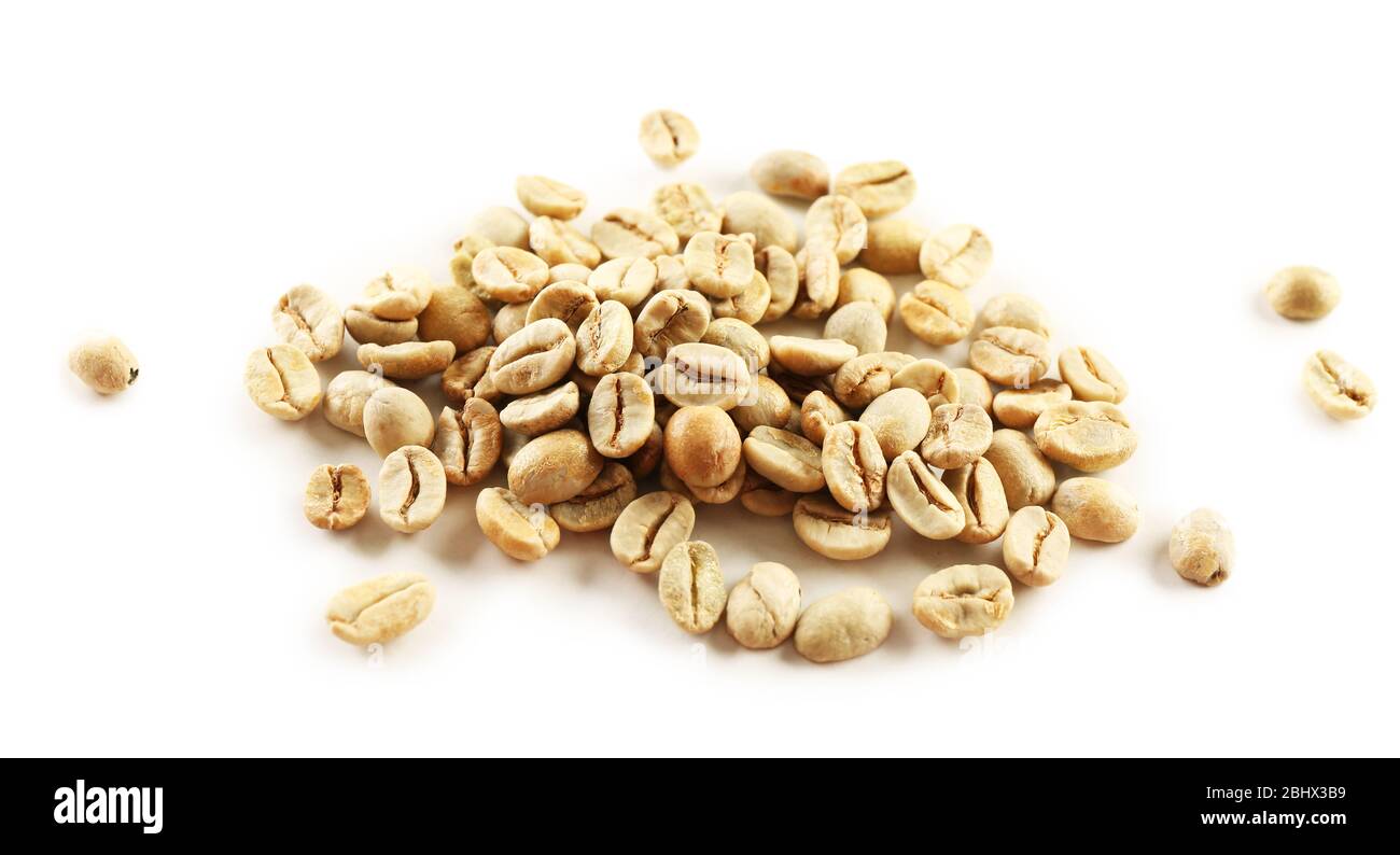 Coffee beans isolated on white Stock Photo - Alamy