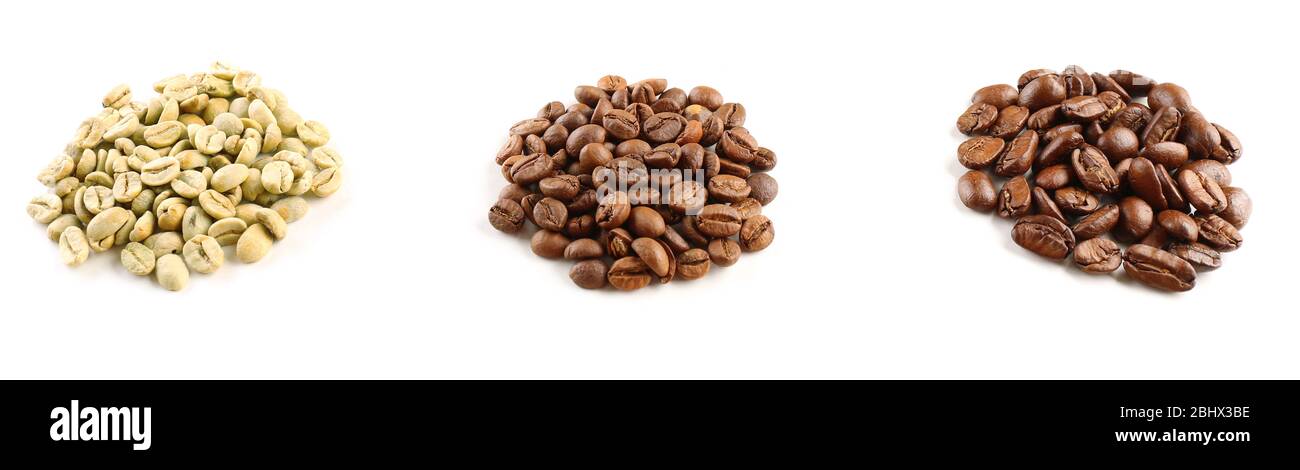 Coffee beans isolated on white Stock Photo - Alamy