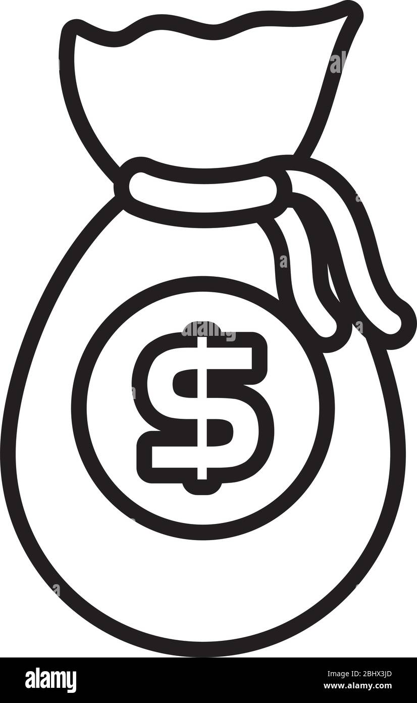 money bag line style icon Stock Vector Image & Art - Alamy