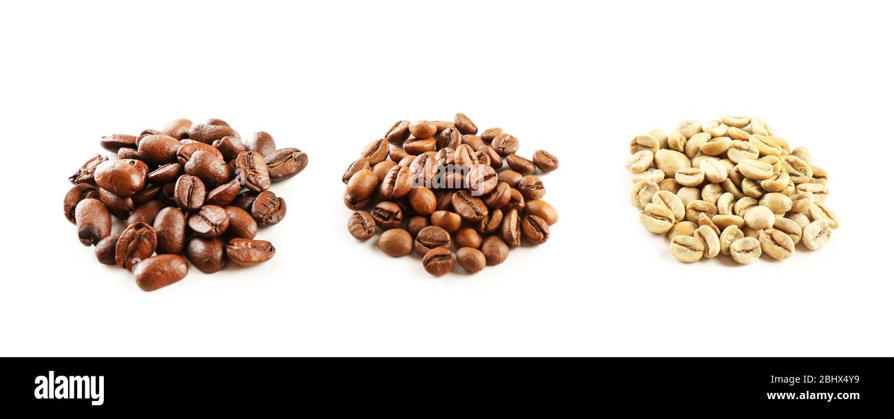 Coffee beans isolated on white Stock Photo - Alamy