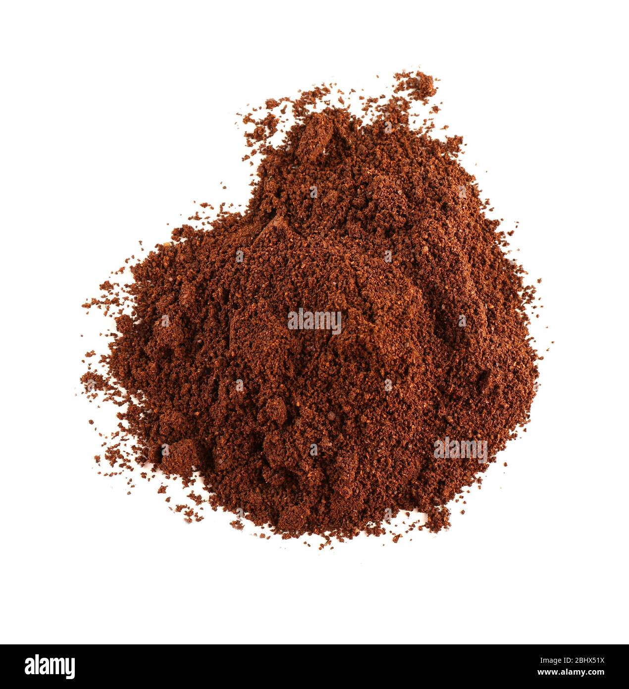 Pile of ground coffee isolated on white Stock Photo - Alamy