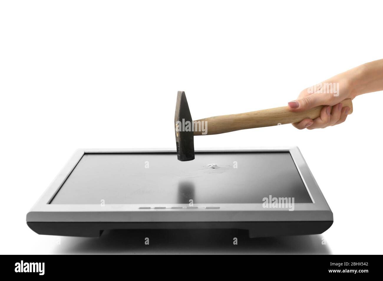 Smashed computer screen monitor hi-res stock photography and images - Alamy