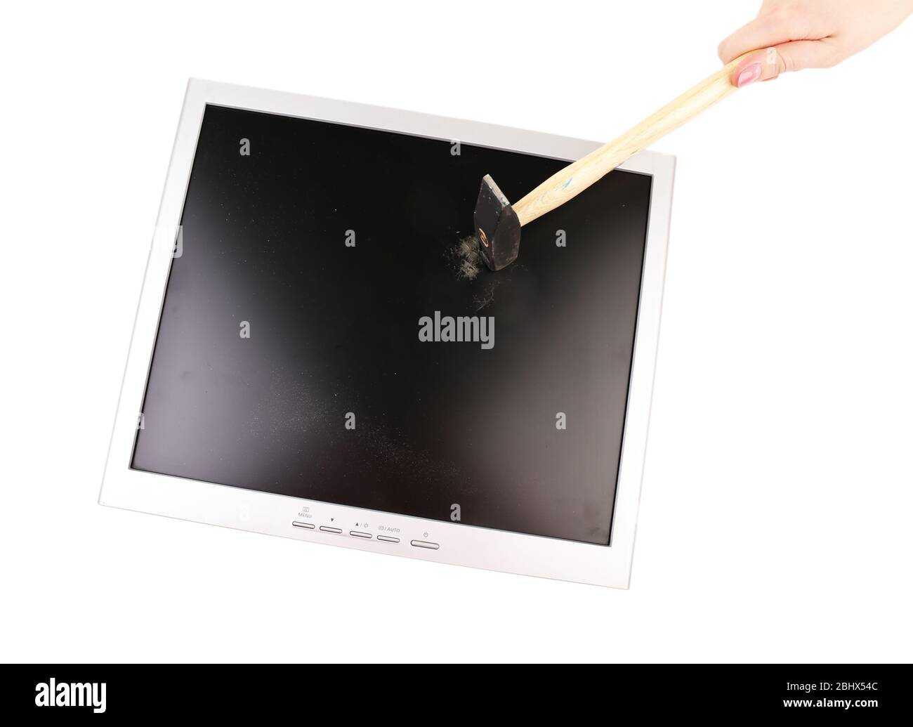 Smashed computer screen monitor hi-res stock photography and images - Alamy