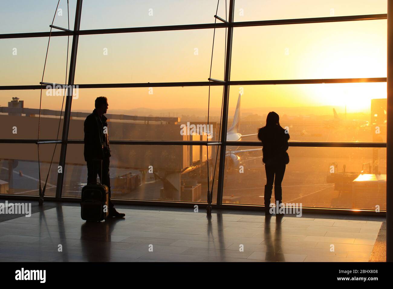 Airport interior at morning Stock Photo - Alamy