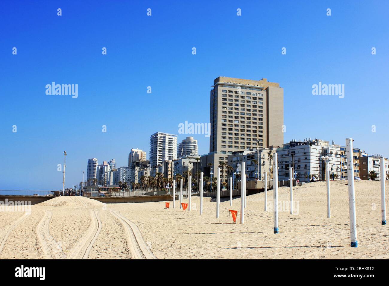 Shoreline of beach at Bat-Yam city beach, Israel Stock Photo - Alamy