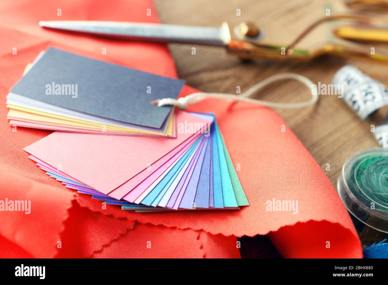 Samples of colorful fabric, closeup Stock Photo - Alamy