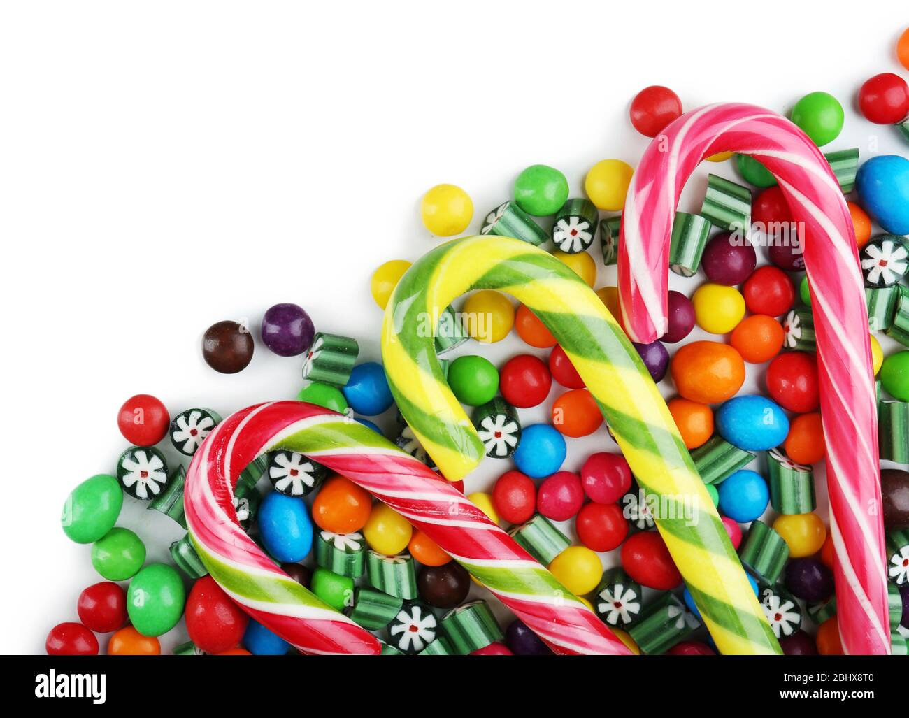 Colorful candies isolated on white Stock Photo - Alamy