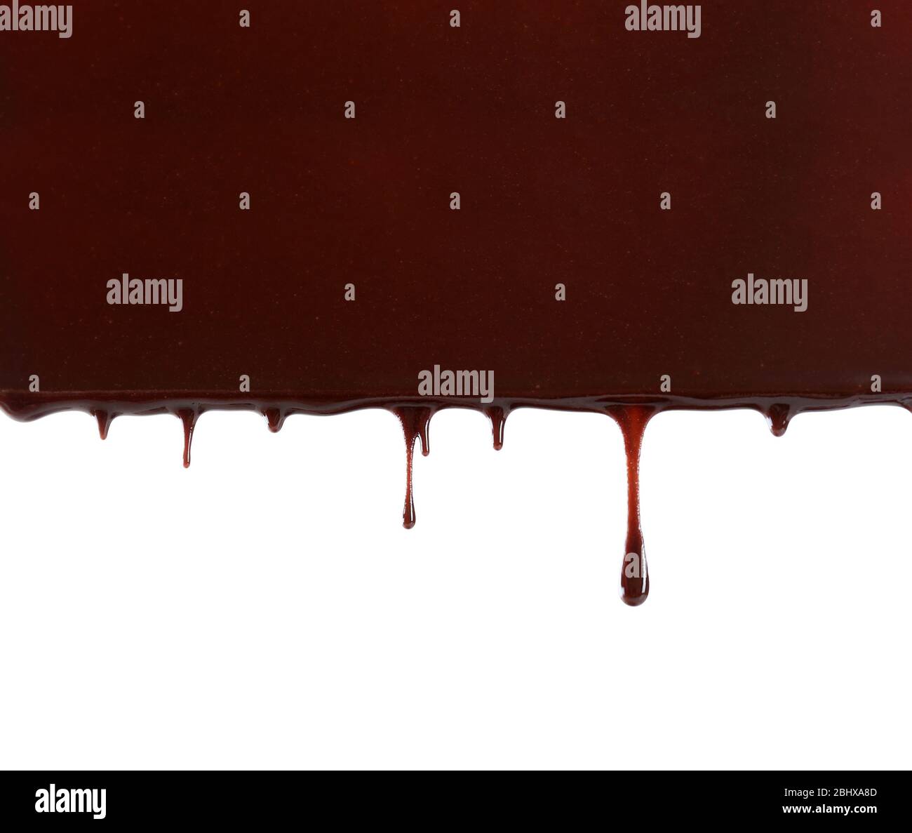 Chocolate stream isolated on white Stock Photo - Alamy