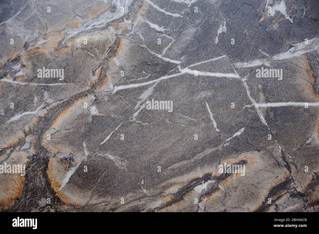 Black marble with white and gray veins, natural stone texture close-up ...