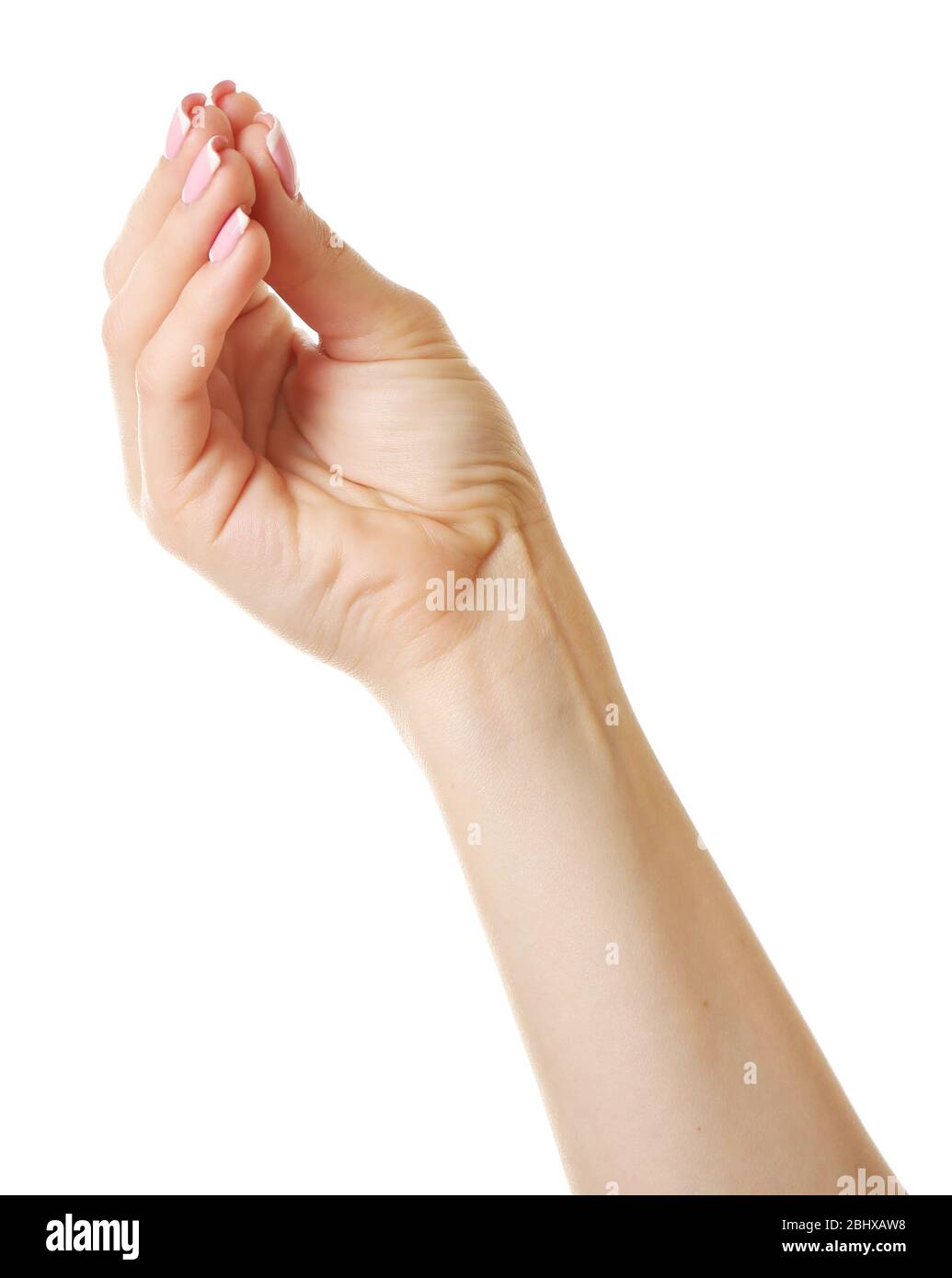 Female hand isolated on white Stock Photo - Alamy
