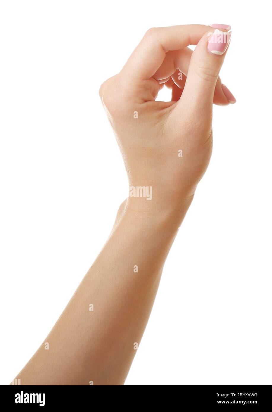 Female hand isolated on white Stock Photo - Alamy