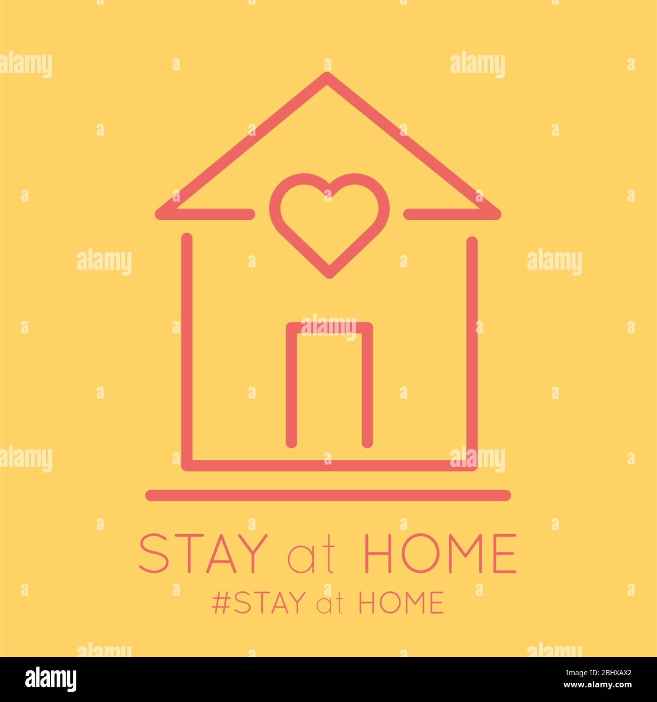 stay at home message for covid19 Stock Vector Image & Art - Alamy