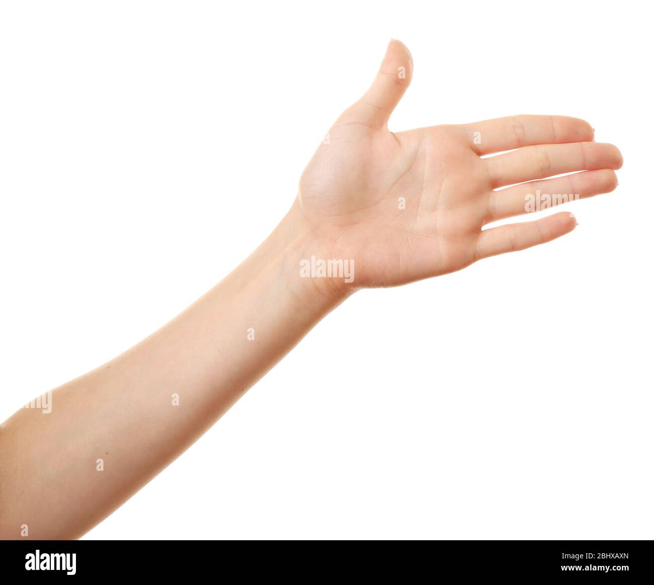 Female hand isolated on white Stock Photo - Alamy