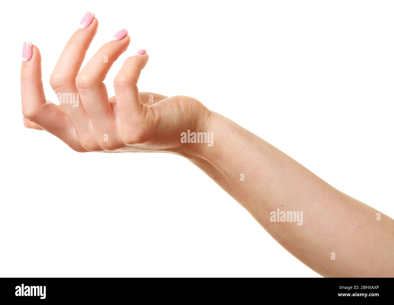 Female hand isolated on white Stock Photo - Alamy