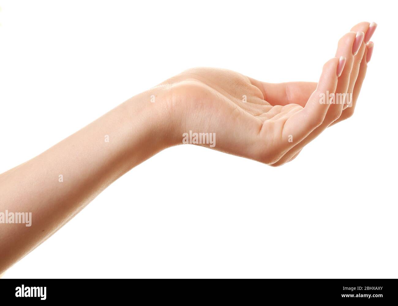 Female hand isolated on white Stock Photo - Alamy