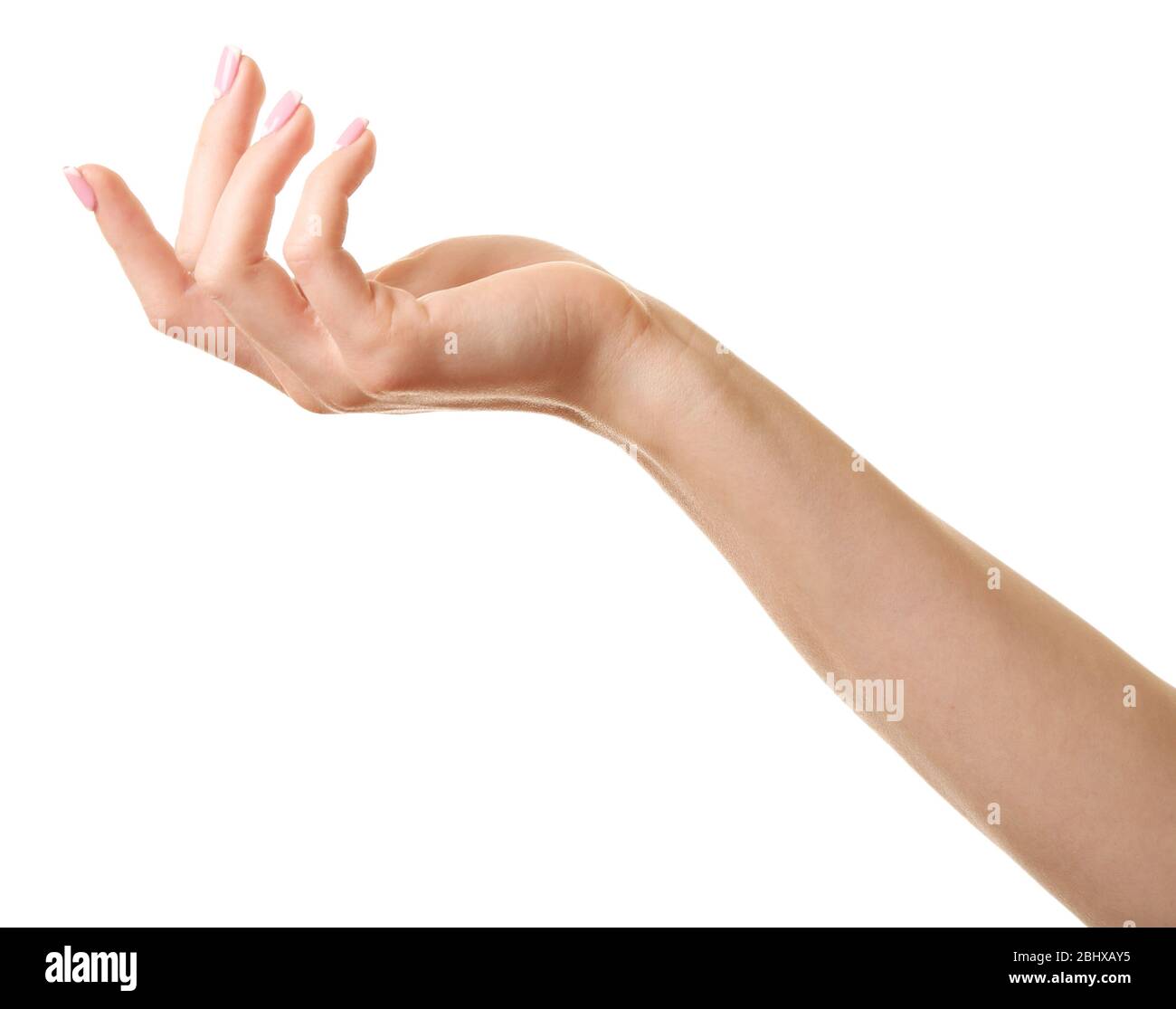Female hand isolated on white Stock Photo - Alamy