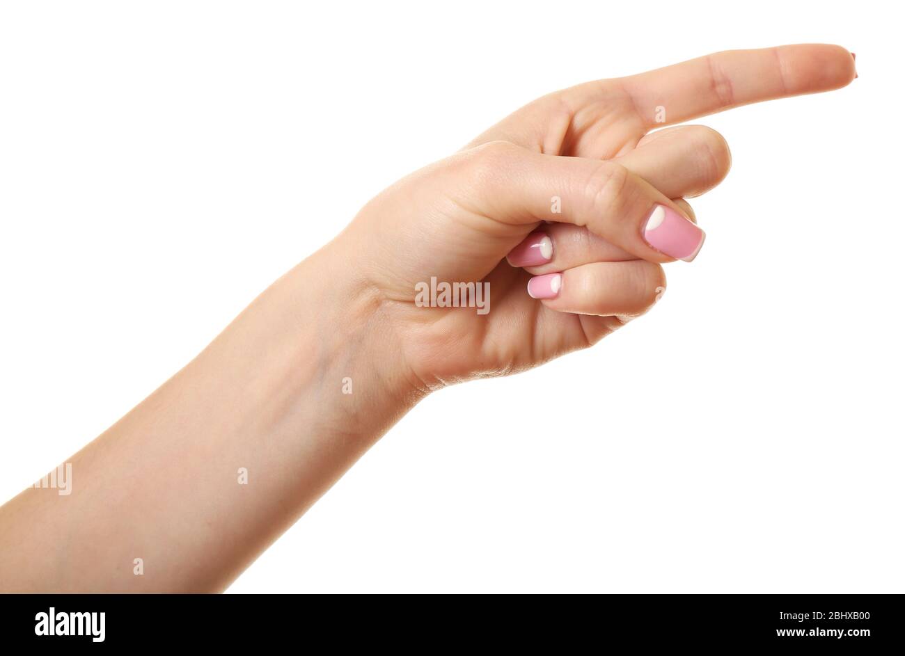 Female hand isolated on white Stock Photo - Alamy