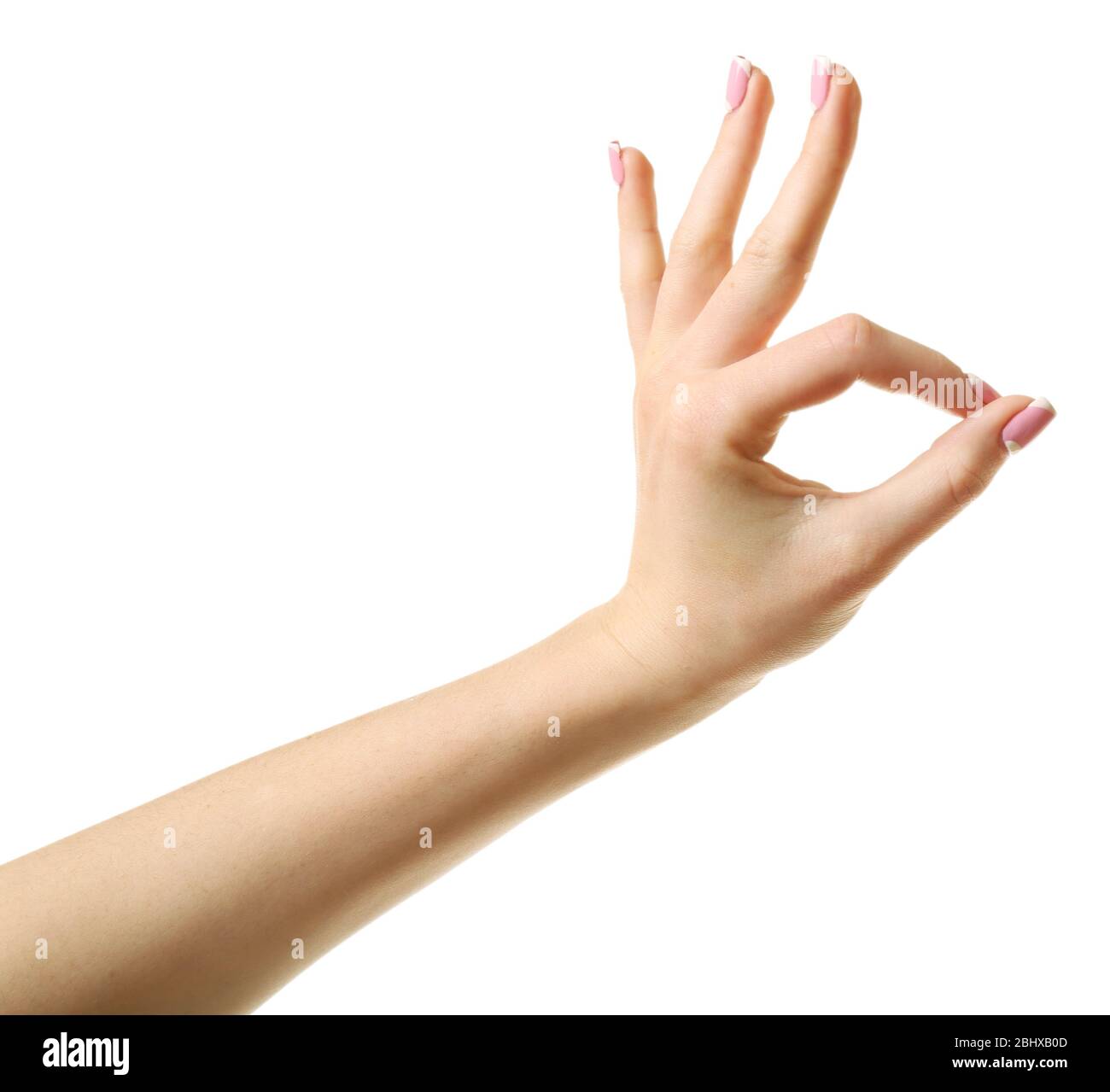 Female hand isolated on white Stock Photo - Alamy