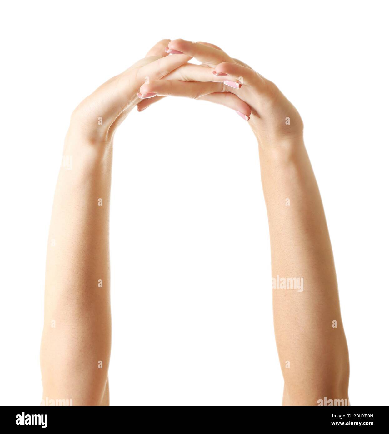 Female hands isolated on white Stock Photo - Alamy