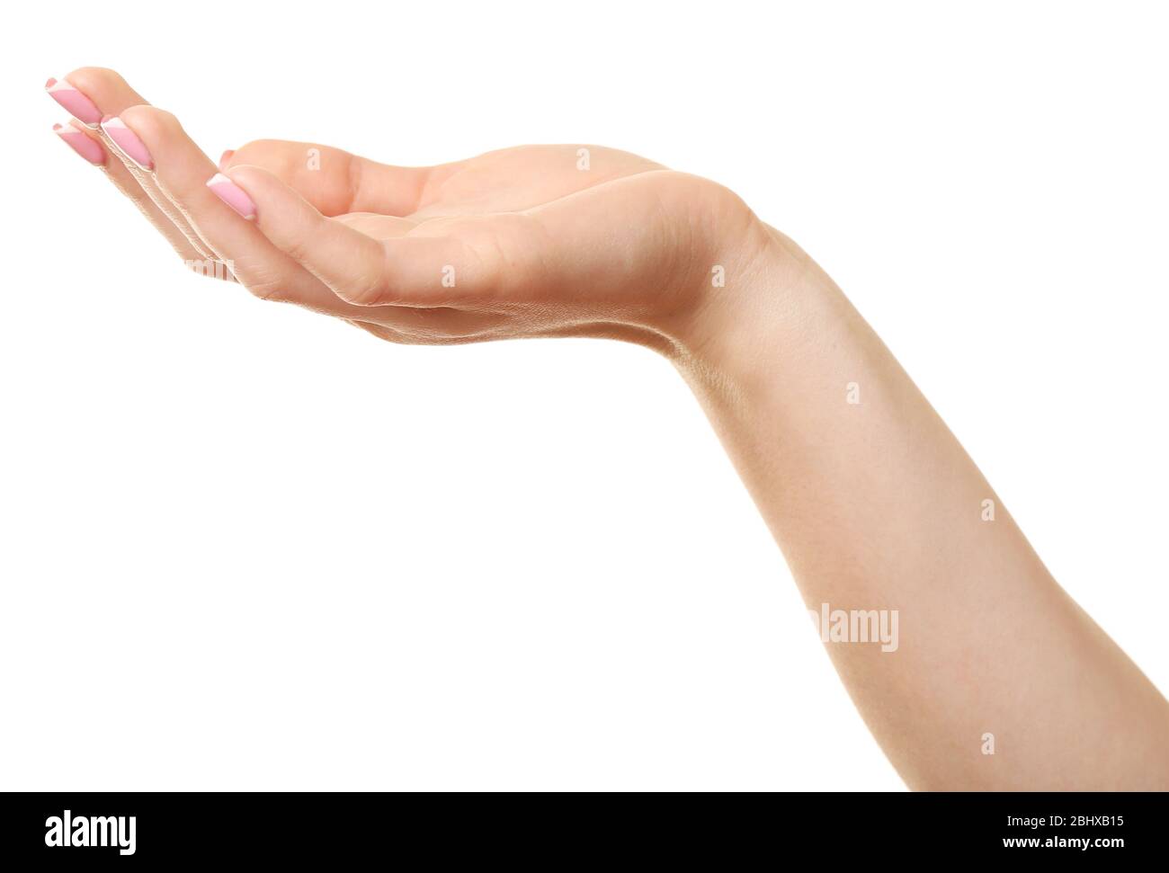 Female hand isolated on white Stock Photo - Alamy