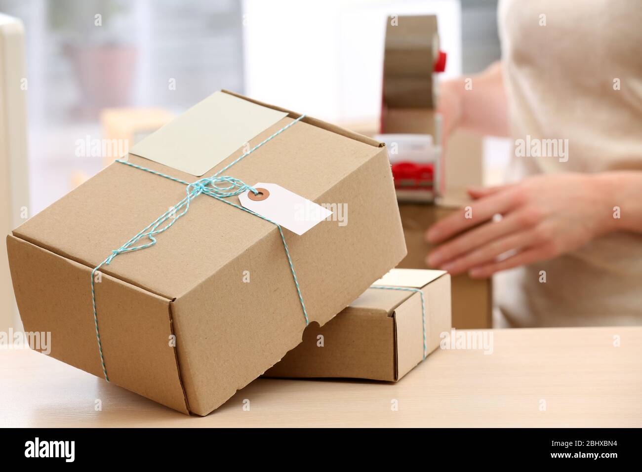 Delivering post packs hi-res stock photography and images - Alamy