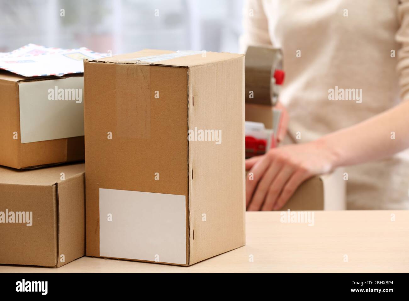 Delivering post packs hi-res stock photography and images - Alamy