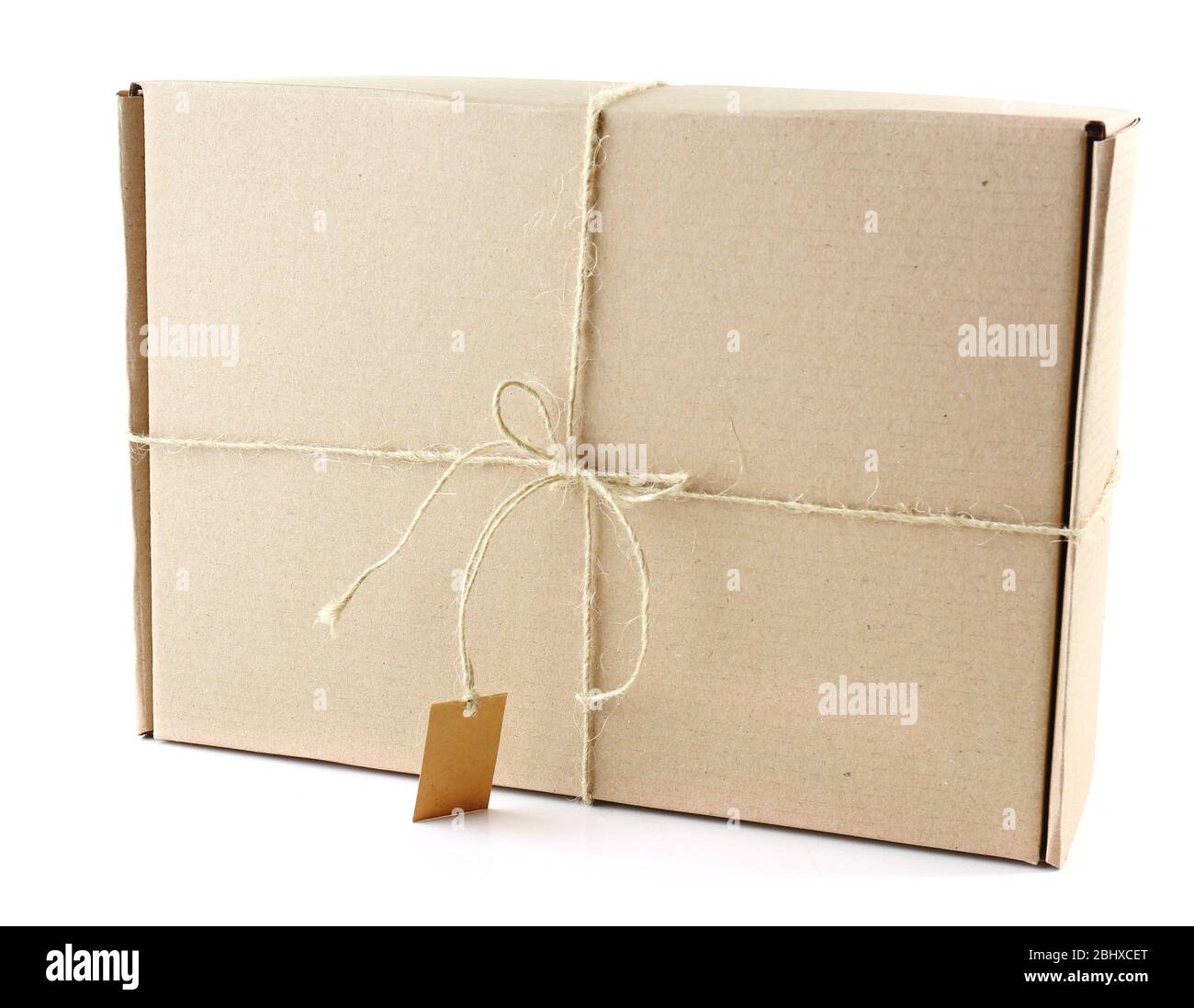 Mail package parcel isolated on white Stock Photo - Alamy
