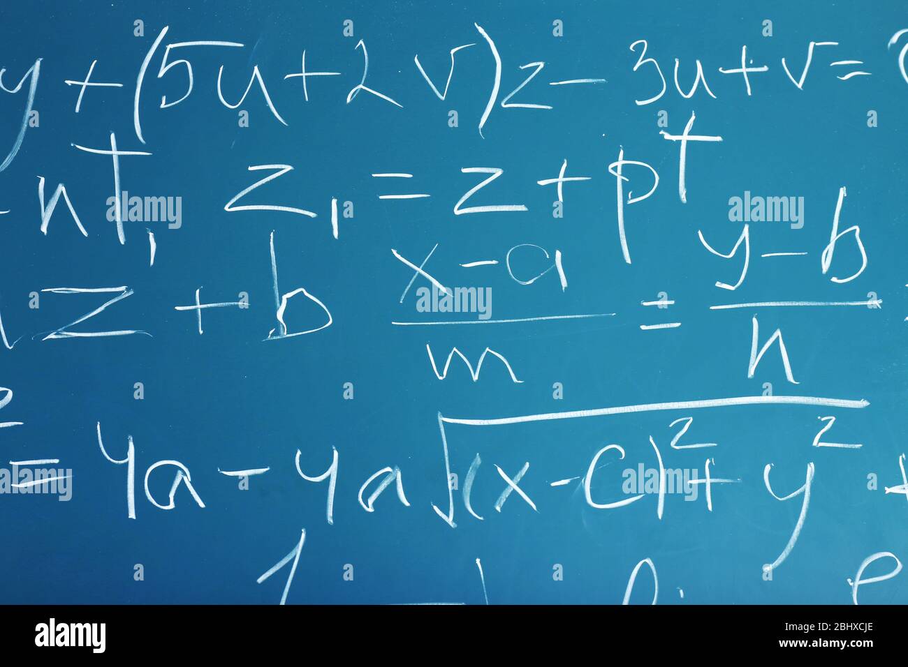 Maths formulas on chalkboard background Stock Photo - Alamy
