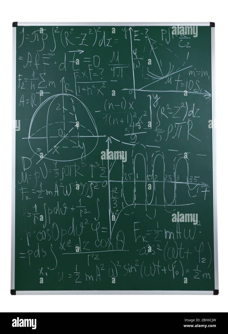 Maths formulas on chalkboard background Stock Photo - Alamy