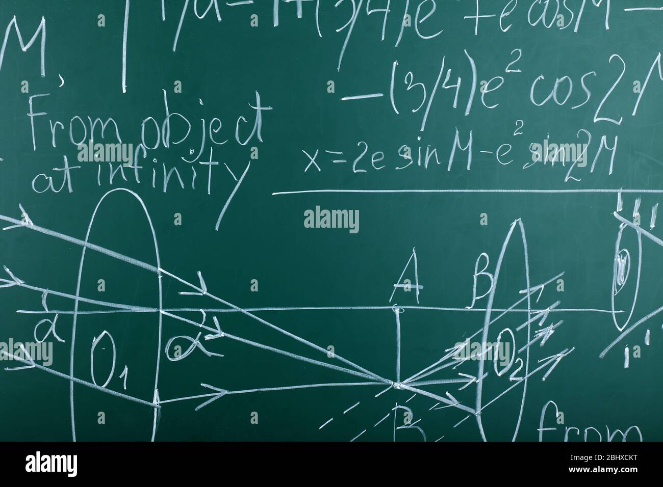 Maths formulas on chalkboard background Stock Photo - Alamy