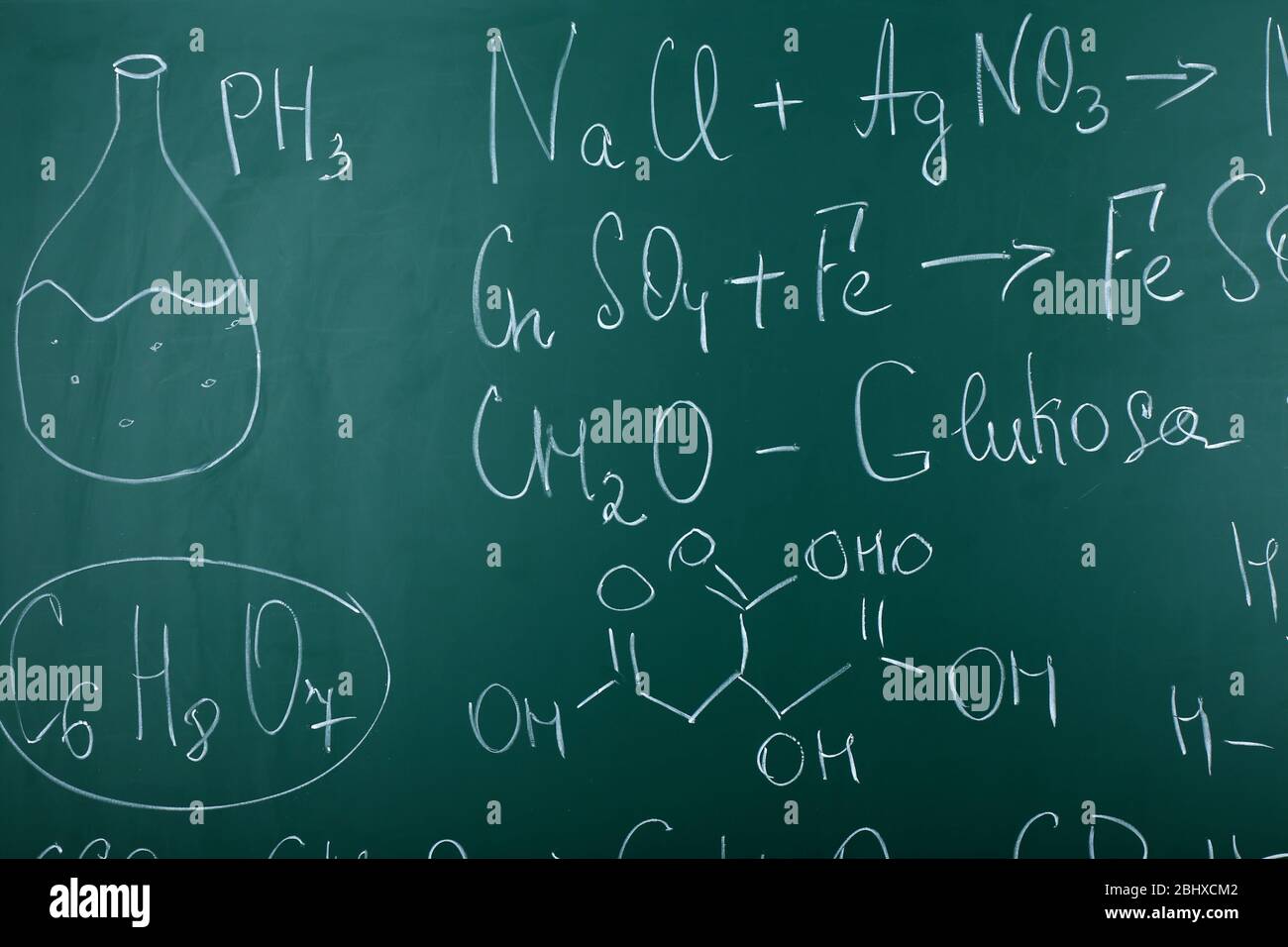 Maths formulas on chalkboard background Stock Photo - Alamy
