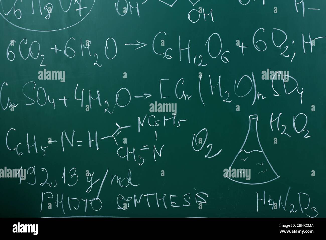 Maths formulas on chalkboard background Stock Photo - Alamy