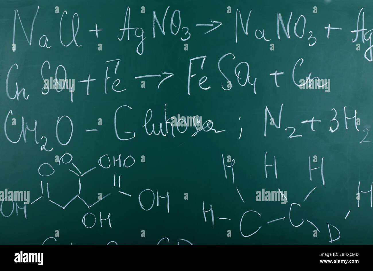 Maths formulas on chalkboard background Stock Photo - Alamy
