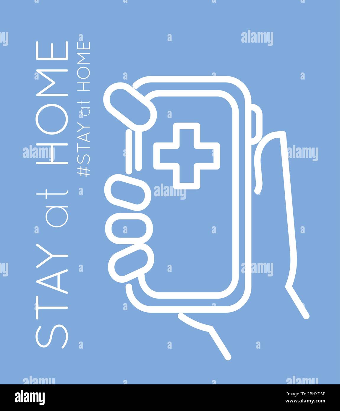 stay at home message for covid19 Stock Vector Image & Art - Alamy