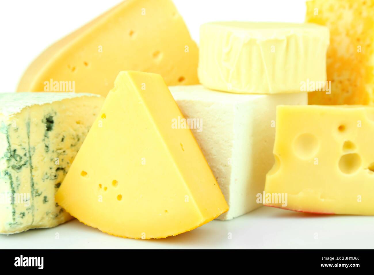 Different sort of cheese, closeup Stock Photo - Alamy
