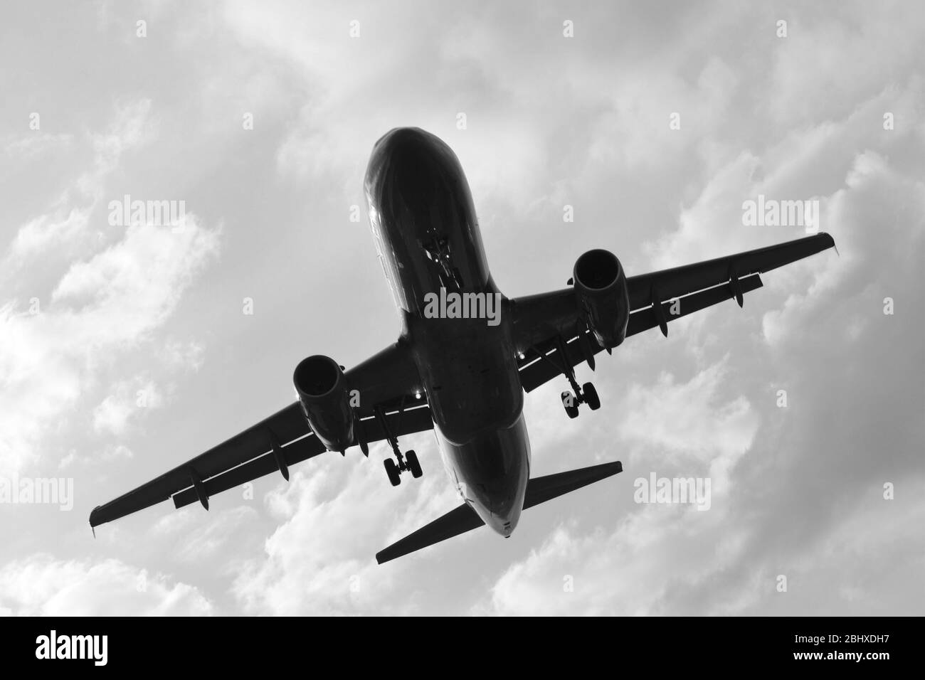 Aeroplane passenger view Black and White Stock Photos & Images - Alamy