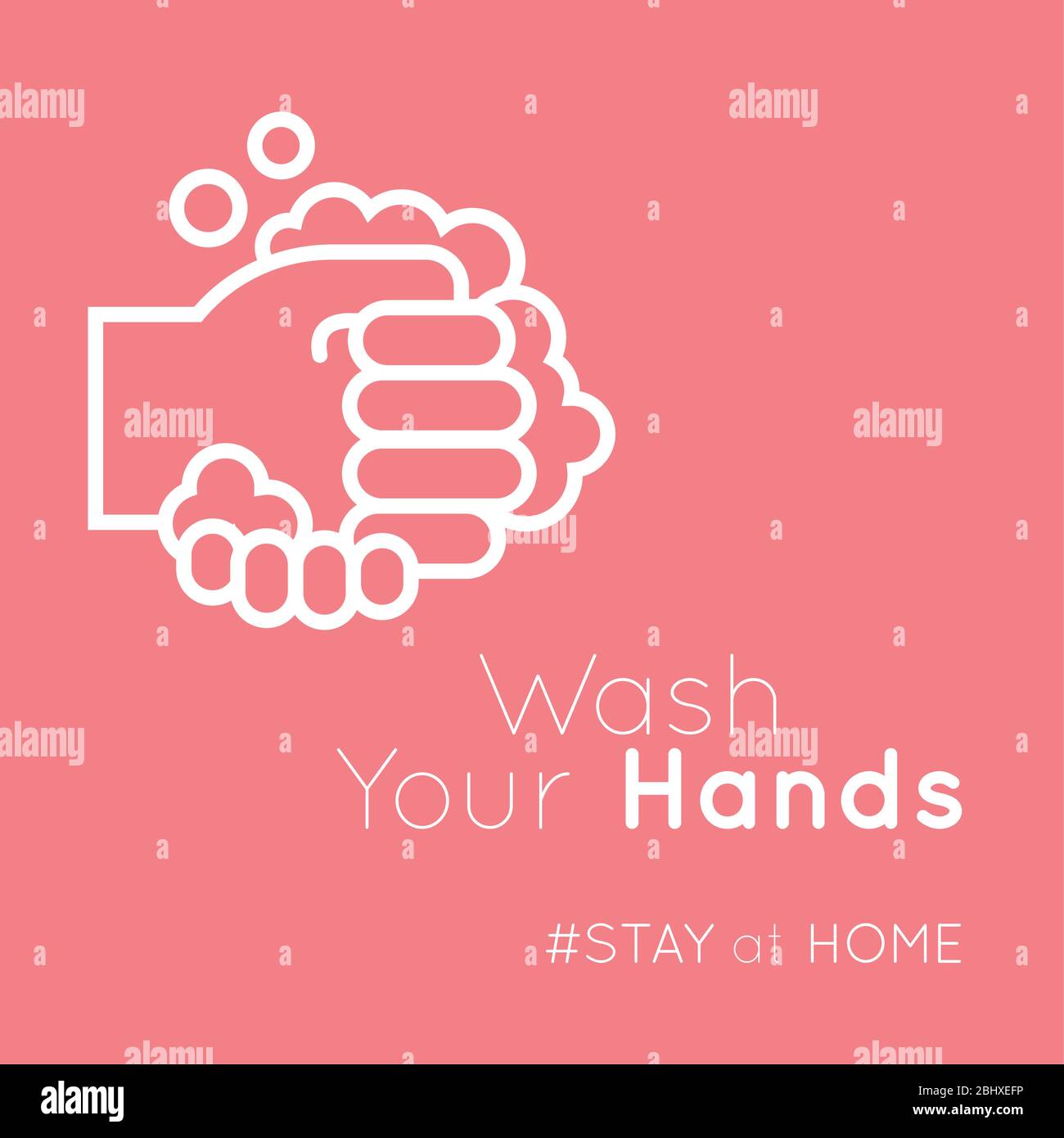 wash hands message for covid19 Stock Vector Image & Art - Alamy