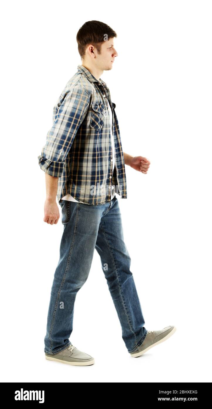 Young man isolated on white Stock Photo - Alamy