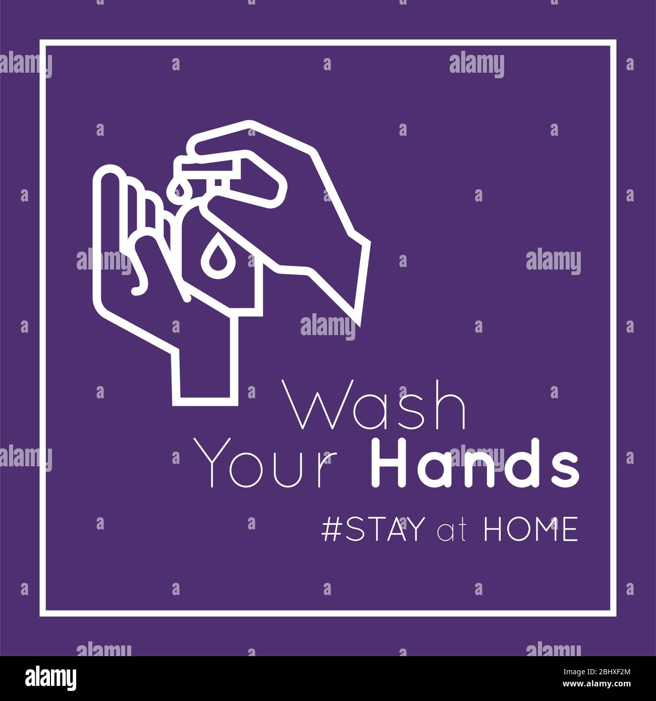 wash hands message for covid19 Stock Vector Image & Art - Alamy