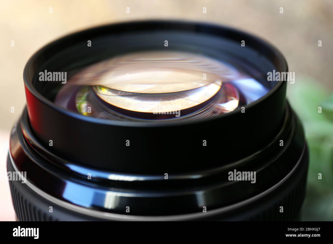 Lens of camera, closeup Stock Photo - Alamy