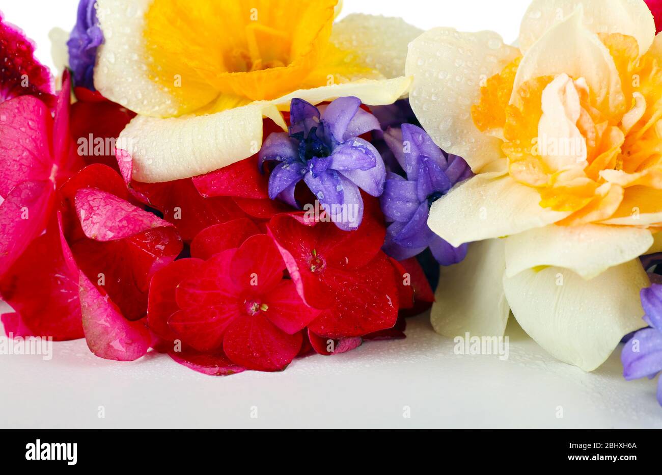 Beautiful bouquet of bright flowers close up Stock Photo - Alamy