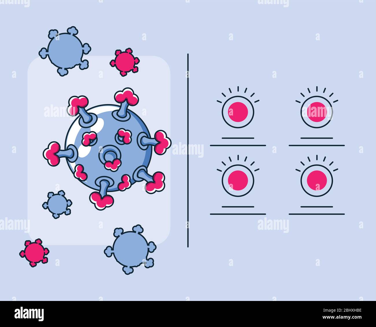 infographic with virion of coronavirus vector illustration design Stock ...