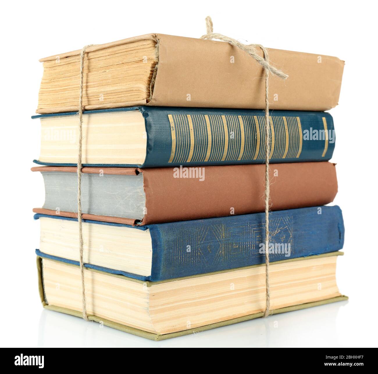 Stack of books isolated on white Stock Photo - Alamy