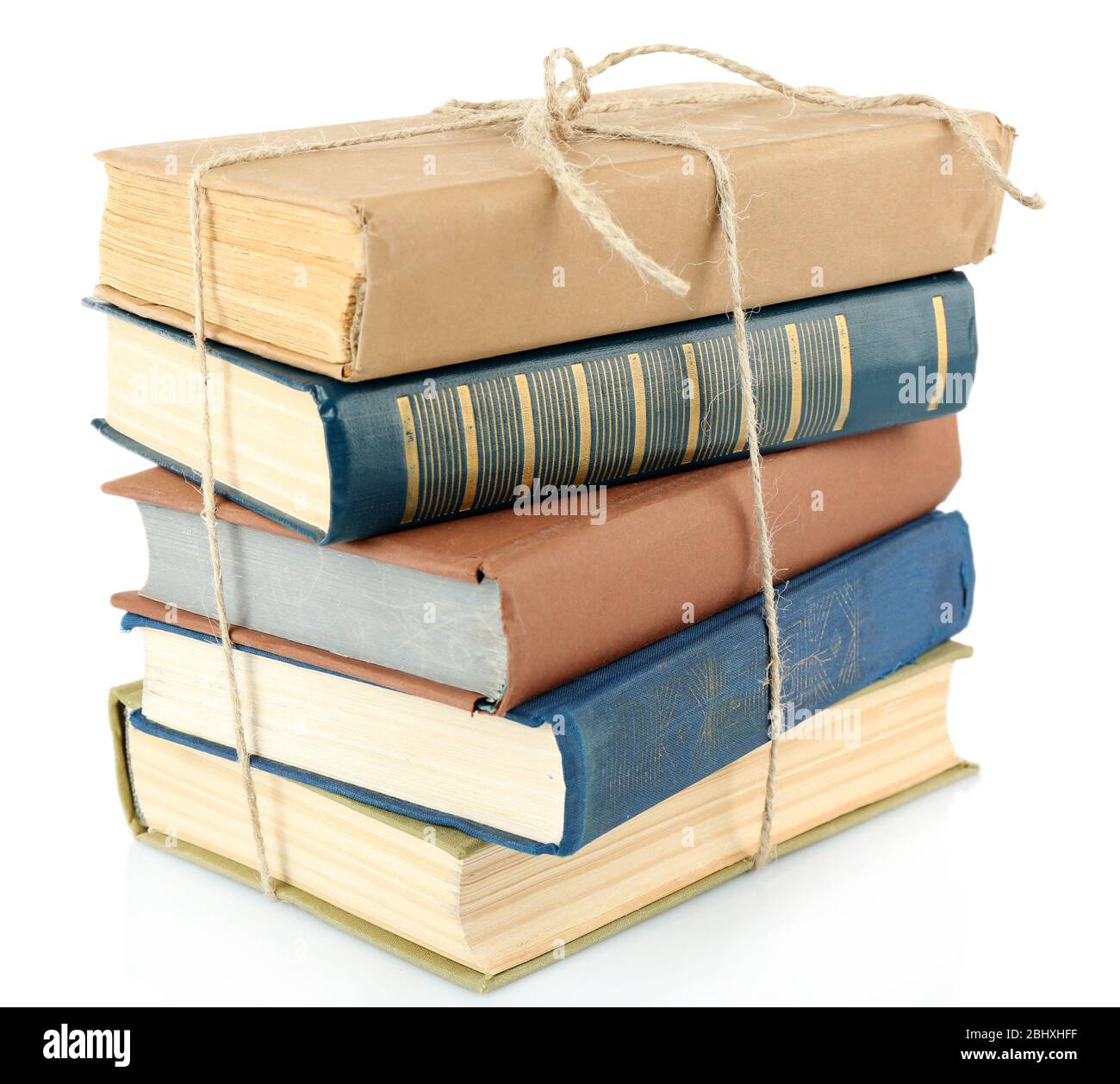 Stack of books isolated on white Stock Photo - Alamy