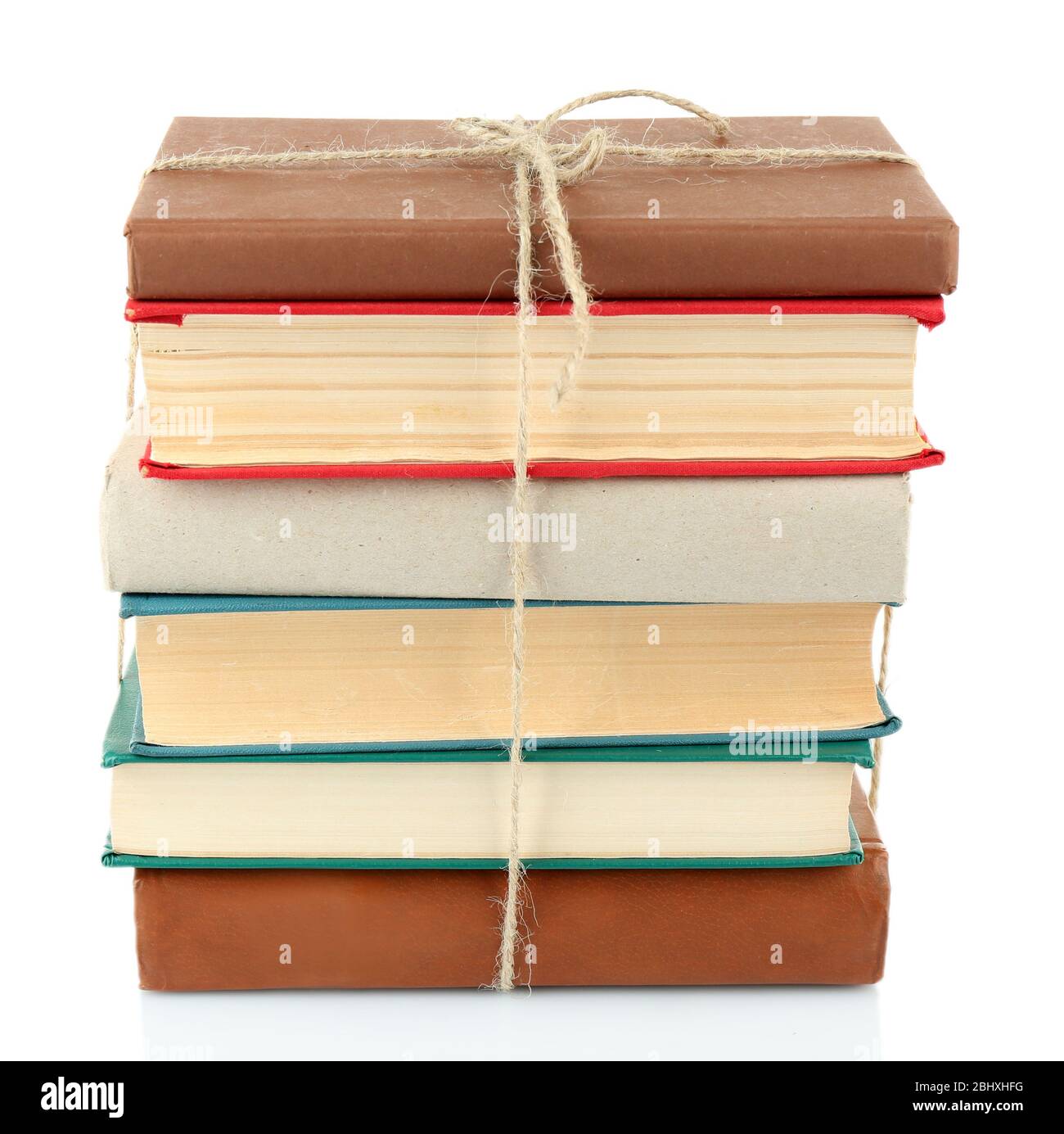 Stack of books isolated on white Stock Photo - Alamy